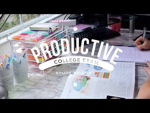 productive college exam study routine // study with me