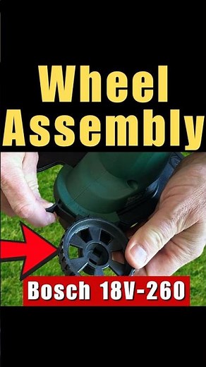 Bosch UniversalGrassCut 18V-260 | How to Mount the Wheel (Assembly Tutorial)