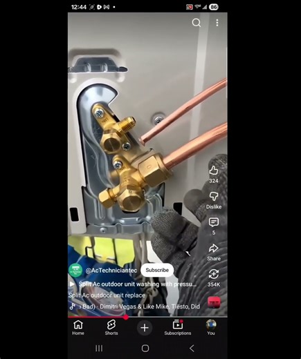 This is the way you put together a line set on a mini split. #worksperfect .. #noleaks