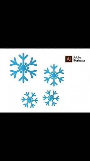 How to make a Snowflake in Adobe #illustrator #shorts