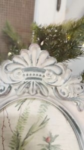 🎄VIRAL RERUN- plastic frame makeover featuring a paint technique I love sharing with others, Wet Distressing…. Enjoy & be inspired! #christmascrafts #dollartreecrafts | Hammons Nest