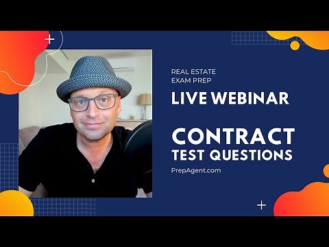 Real Estate Exam Prep Live Webinar on CONTRACT Test Questions | PrepAgent (9/22/20)