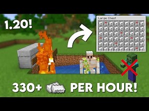 Easiest iron Farm NO ZOMBIE REQUIRED - Tutorial 1.20++