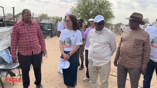 WATCH: A household of 30 people in the Omaheke region was among four beneficiaries who received food items during the commemoration of World Food Day on Wednesday. 16 of the 30 residents are under five years old. Omaheke Governor Pijoo Nganate handed over the parcels along with representatives from the Food and Agriculture Organization of the United Nations (FAO) and the Ministry of Agriculture, Water & Land Reform. Report: Kavee Vezemburuka | Eagle FM Namibia