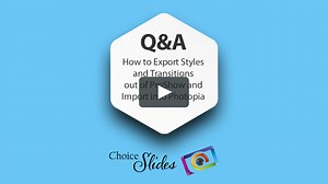 Q&A - How to Export out of ProShow and Import into Photopia