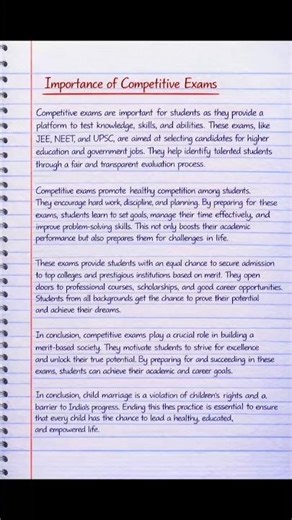 Importance of Competitive Exams | Class 10 Essay