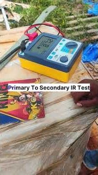 Transformer IR Test‪@omegaelectrical‬ Primary To Earth, Secondary To Earth & Primary To Secondary