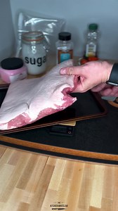 Honey Habanero Bacon. Wet cure bacon: 2.5% salt, 1% sugar, .25% curing salt, honey & habaneros. All by weight of the pork belly. Vac sealed for 7 days. Cold smoked for 2 hours. Sliced and cooked in cast iron. #bacon #honeyhabanero #makingbacon #crispybacon #bringinghomethebacon #baconbaconbacon | The Kitchen Whitelaw