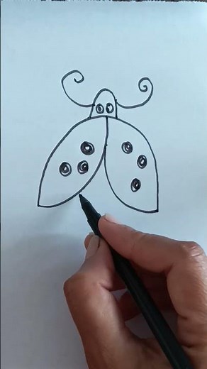 how to draw beautiful and easy 🐞lady bug