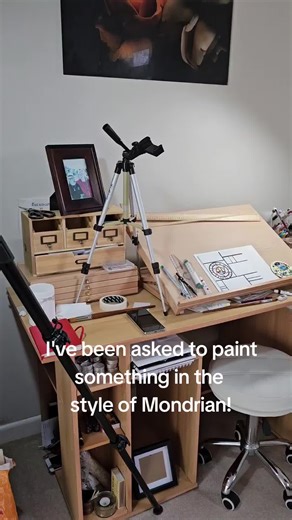 I've been asked to paint something in the style of Mondrian. Quite different for me, lots of geometry, bold colours and straight lines! Really enjoyed making this. What do you think? #mondrian #abstractart #geometryart #newquayartist #abstractpainting