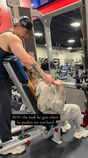 Maddie Steen on Instagram: "Meanie @mcbroom.fit #gymgirl #workout #fitness #couple #gymcouple #gymcouples #fittok #strongwomen #gymtok"