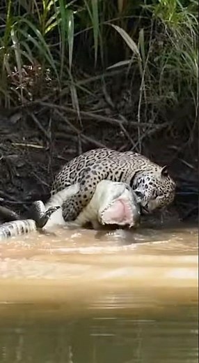 no lo vio venir… el jaguar atacó primero | encuentros salvajes 😱🐆🐊