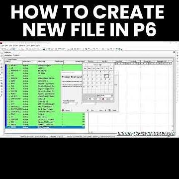Create a NEW FILE in Primavera P6 Easily