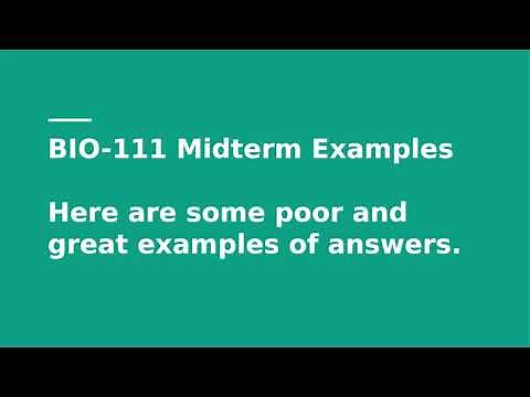 Midterm Review for General Biology 1