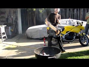 Firing up a charcoal BBQ with liquid oxygen