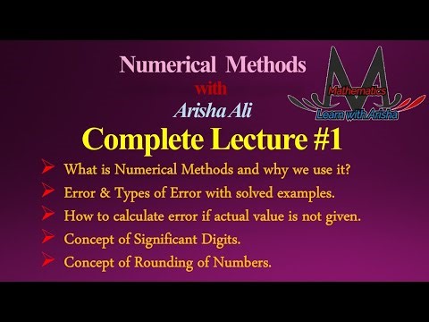 Numerical Methods Complete Introduction in Urdu | Errors, Significant Digits & Rounding