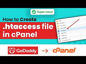 How to create htaccess file in GoDaddy cPanel 2024 | Initial Solution