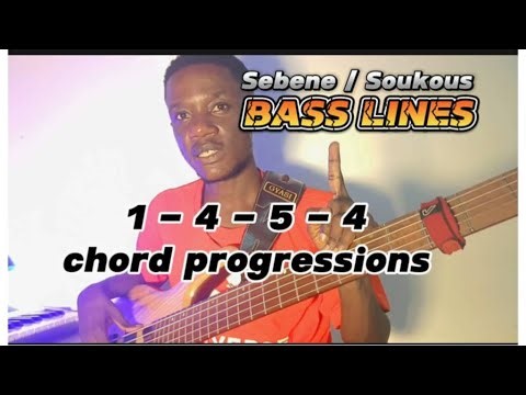 Three easy Seben/soukous Basslines on the 1-4-5-4 chord progression