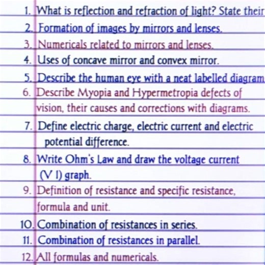 Class 10 Physics All Important Topics | Complete Revision for Board Exam 2026 | 10th Toppers Hub