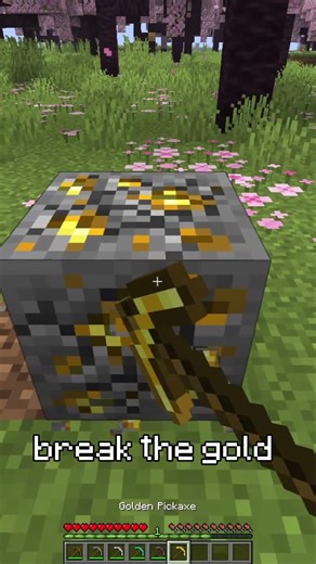 The Golden Pickaxe Lie in Minecraft #shorts #minecraft #minecrafttipsandtricks #minecrafttips