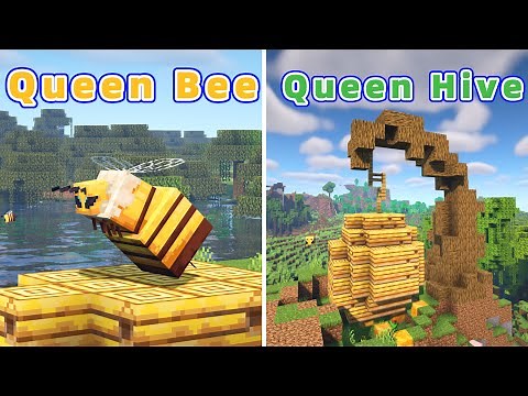 8 Amazing Minecraft Mods: Queen Bee ＆ Queen Hive!