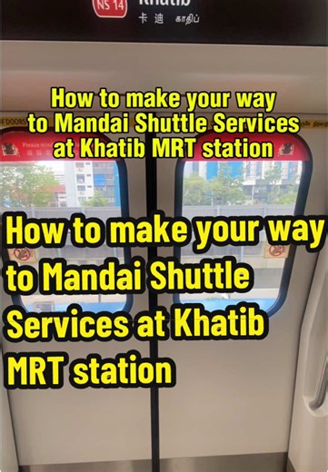 “Heading to the Mandai Shuttle from Khatib MRT? Here’s a quick guide to help you find your way! 🚆✨ Khatib MRT (NS14) is on the North-South Line, just a 25-minute ride from Orchard MRT. Hop on the Mandai Shuttle for an easy trip to the Singapore Zoo, River Wonders & Night Safari! 🚌🐾 #MandaiShuttle #KhatibMRT #SingaporeZoo #MandaiWildlife #ExploreSingapore #TravelTips #SGTransport #MRTtoMandai”