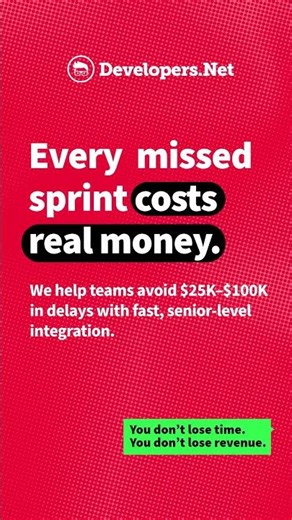 Senior talent avoids costly delays - Developers.net