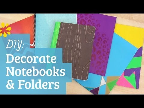 DIY Back to School Notebook & Folder Decoration | Sea Lemon