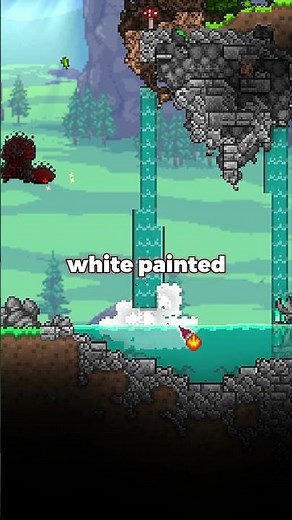 Amazing Waterfall Build in Terraria | #terrariaguides #terraria #shorts