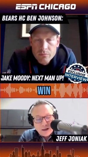 19K views · 290 reactions | HC Ben Johnson has high praise for Jake Moody and his GW field goal vs the Commanders!  ⬇️ FULL Exclusive Interview: https://bit.ly/42IsfcR Chicago Bears #dabears #chicagobears #nfl #benjohnson #calebwilliams #jakemoody #commanders | ESPN Chicago | Facebook