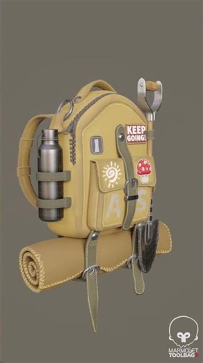Stylized Backpack 3D Model