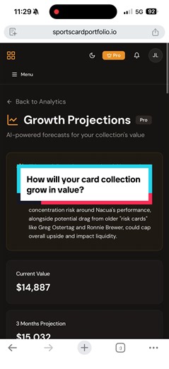 Build and track your card collection using sportscardportfolio.io #whodoyoucollect #sportscards #sportscardsinvesting