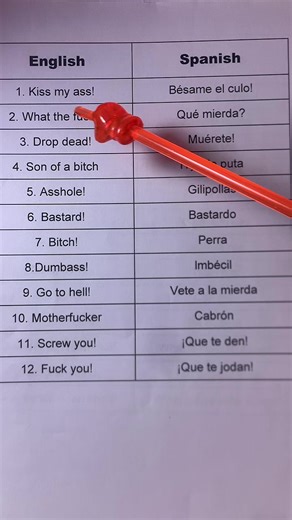 Learn Spanish with Common Phrases and Swear Words