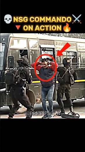 NSG COMMANDO ON ACTION🔥☠️⚔️ #nsg #commando #action #training #army #power #shorts