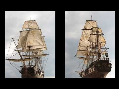 USS Bonhomme Richard -1765 Frigate Warship Model (1:132)