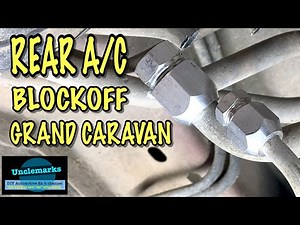 How to rear ac delete cap off on Dodge Caravan 08 to 2020 VW Routan (EP 280)