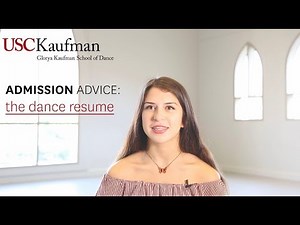 Admission Advice - E4 - The Dance Resume