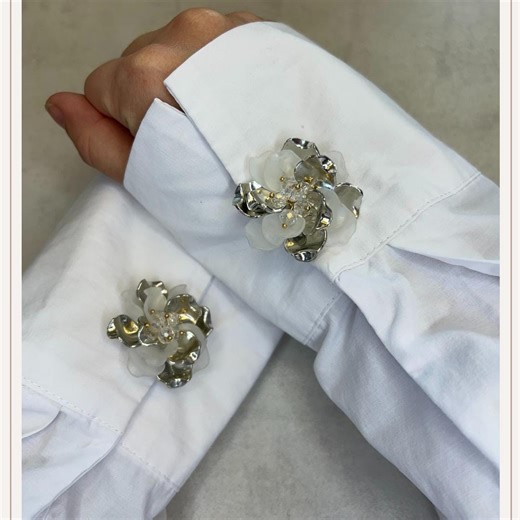 Silver Carnation Button Cover | Cufflinks |clip on Button Covers | Accessories | Button Jewels | Pearl Buttons |wedding Gift - Etsy