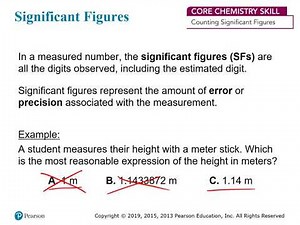 (1.6) Measured Numbers and Significant Figures