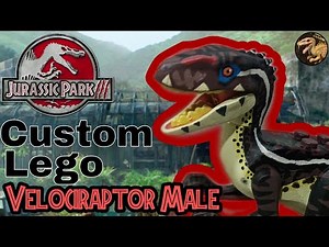 Custom de Lego velociraptor macho Jurassic park 3