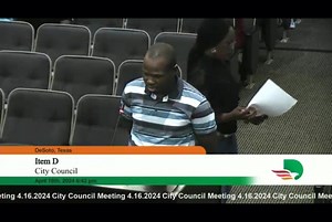 This is the THIRD time that Omar Brown addressed the city council , manager, attorney ON RECORD about the continuous harrassment and intimidation by the Desoto police Department and completely ignoring his formal complaint submitted a year prior to even receiving a response. Citiizens Police Advisory Council liaison Chism blames it on former city manager Brandon Wright and Place 4 councilman Andre Byrd. * Note her unprofessionalism when she addresses me from the dias and interrupts me. She calle