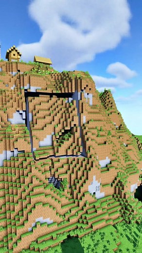 Mountain cliff house help from @Airtugmc #minecraft #mcpe #minecraftserver #foryou