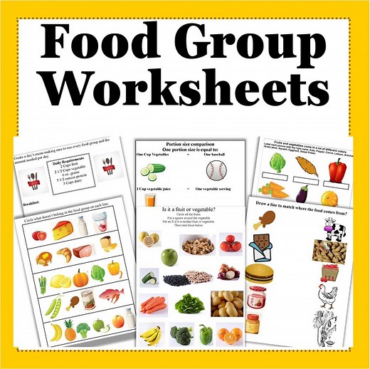 Food Group Activities & Worksheets: Healthy Eating Printables (37 Pages) (digital Download) - Etsy