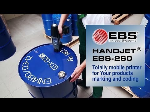 🇬🇧 HANDJET EBS-260 - Film #2 - totally mobile ink jet printer - hand held portable