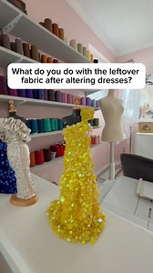 What do you do with the leftover fabric after altering dresses? #proalterations #alterations #sewingtrick #businesswoman #diy #crafty #tutoring | PRO Alterations