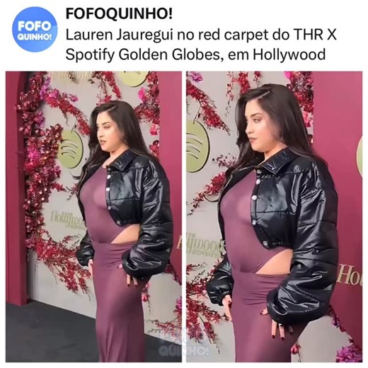 🤩 A cantora Lauren Jauregui chamou a atenção no red carpet do THR X Spotify Golden Globes, em Hollywood, ao posar com um look moderno e cheio de personalidade. Siga @fofoquinhoo para ver mais (reprodução: X) | Fofoquinho