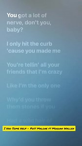 1.6K views · 25 reactions | I Had Some Help - Post Malone ft Morgan Wallen- I don't own this song, no copyright infringement intended! I don't own anything from the song, all copyrights belong to the owners themselves. | Lyrics Stack | Facebook