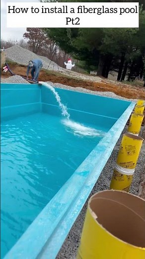 How to install a fiberglass pool Pt2 Setting the pool #fiberglasspoolinstallation ￼