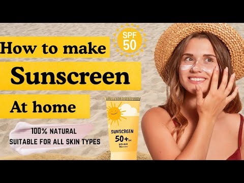 how to make sunscreen at home | DIY Natural Sunscreen SPF 50+Sunscreen Cream @skinherbLab