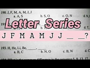 J F M A M J J ? ? Letter Series Logical Reasoning Test | Inductive